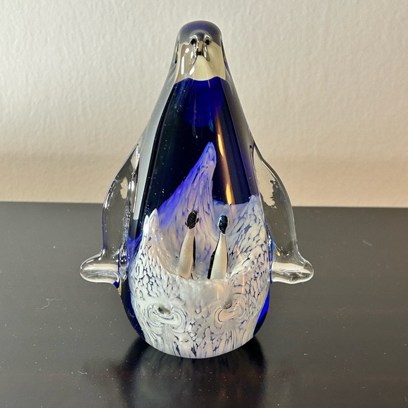 Murano | Accents | Murano Penguin With 2 Chicks Art Glass Figurine ...